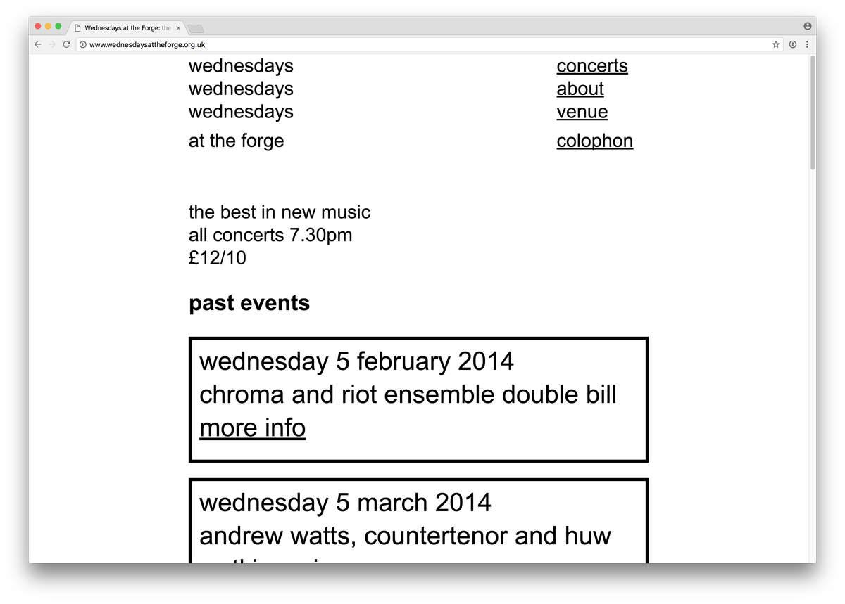 Wednesdays at the Forge ← Andrea Rauter ← POLIMEKANOS